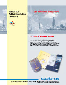 Datasheet: WinSOTAX Tablet Dissolution Software