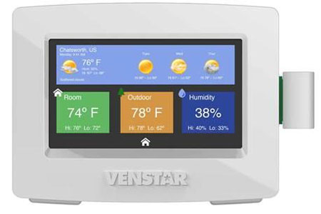 Venstar ColorTouch Thermostats Now Feature Real-Time Weather Remote Firmware Upgrades And ...