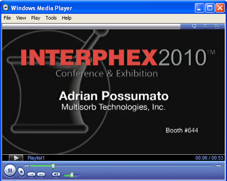 Multisorb Technologies Inc. - At INTERPHEX New York 2010
