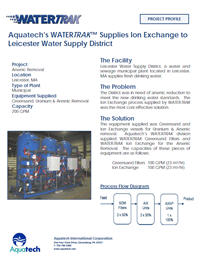 Case Study: Aquatech’s WATERTRAK™ Supplies Ion Exchange To Leicester Water Supply District