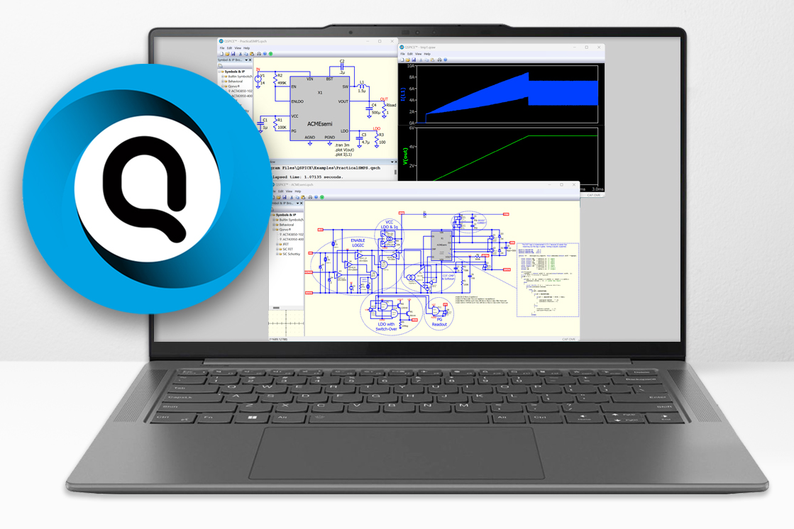 QSPICE Simulator For Analog And Mixed Signal Simulation