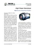 Datasheet: High Power NanoScan Beam Profiler