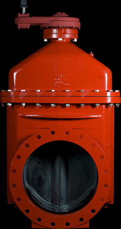 14" - 66" Resilient Wedge Gate Valves With Flanged Ends - Spur Gear ...