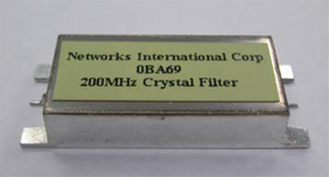 200 MHz Fundamental Frequency Crystal Filter - Networks International ...