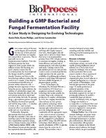 Building A GMP Bacterial And Fungal Fermentation Facility A Case Study ...