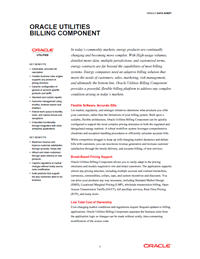 Datasheet: Oracle Utilities Billing Component