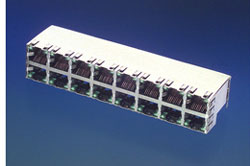 2 x 8 Stacked Modular Jacks