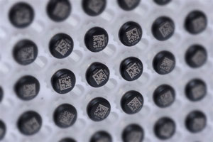 Laser Etched 2D Coded Storage Tubes