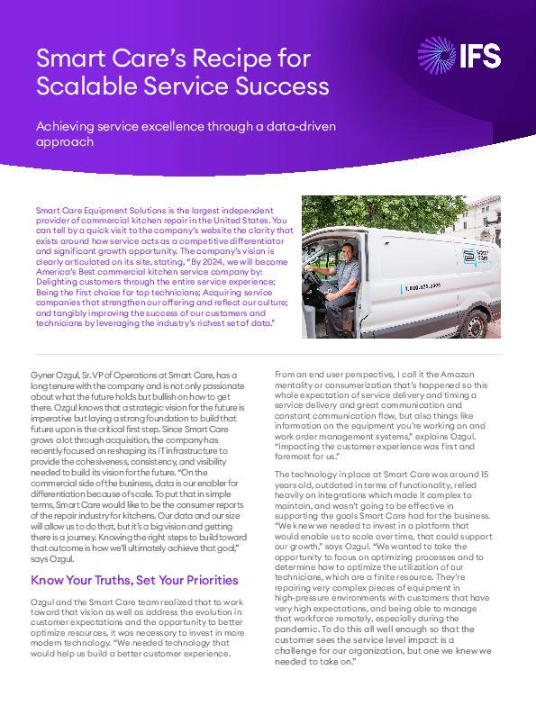 Smart Care Equipment Solutions' Recipe For Scalable Service Success