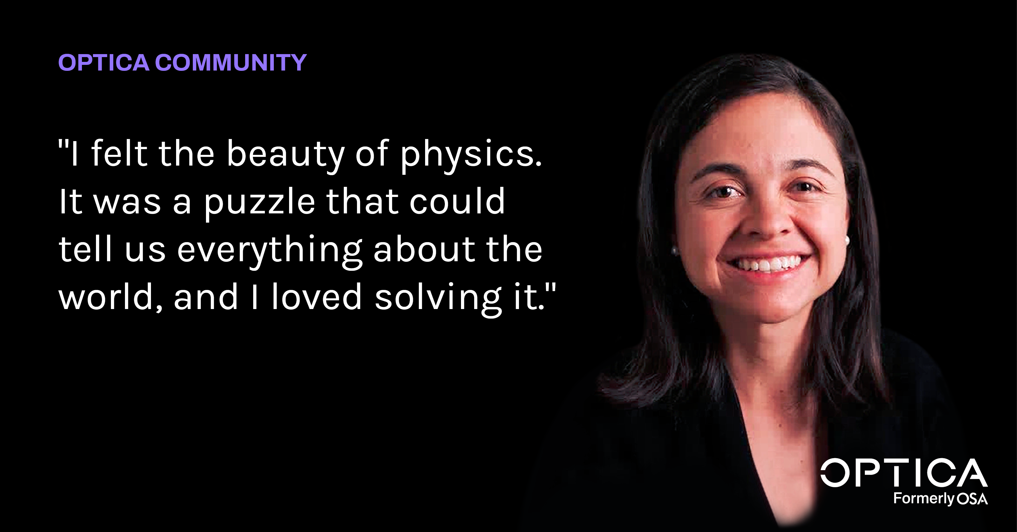 New Optica Campaign Celebrates Leading Female Physicist