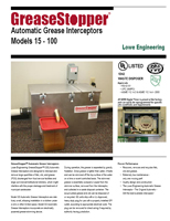 Datasheet: GreaseStopper Automatic Grease Interceptors Model 15-100