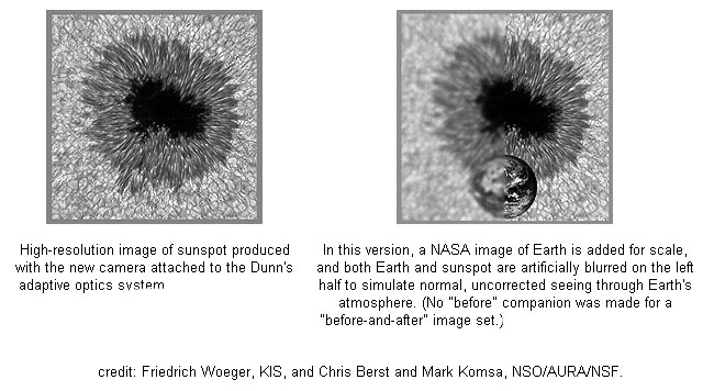 Adaptive Optics Produces Ultrasharp Images Of Sunspot