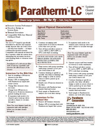 Datasheet: Paratherm LC™ System-Cleaner Liquid