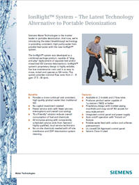 Datasheet: IonRight™ Systems - For Consistent Water Purification