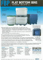 Product Sheet: Remcon Flat Bottom Bins - Plastic