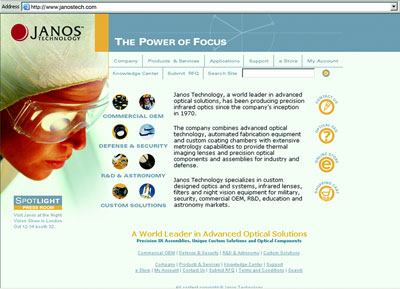 Janos Technology Unveils New Website With e-Store