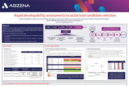 Rapid Developability Assessments To Assist Lead Candidate Selection