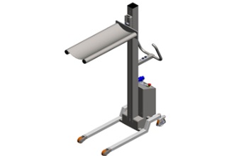 Roll Lifting And Handling Equipment With Twin Spindle And Tray Attachment