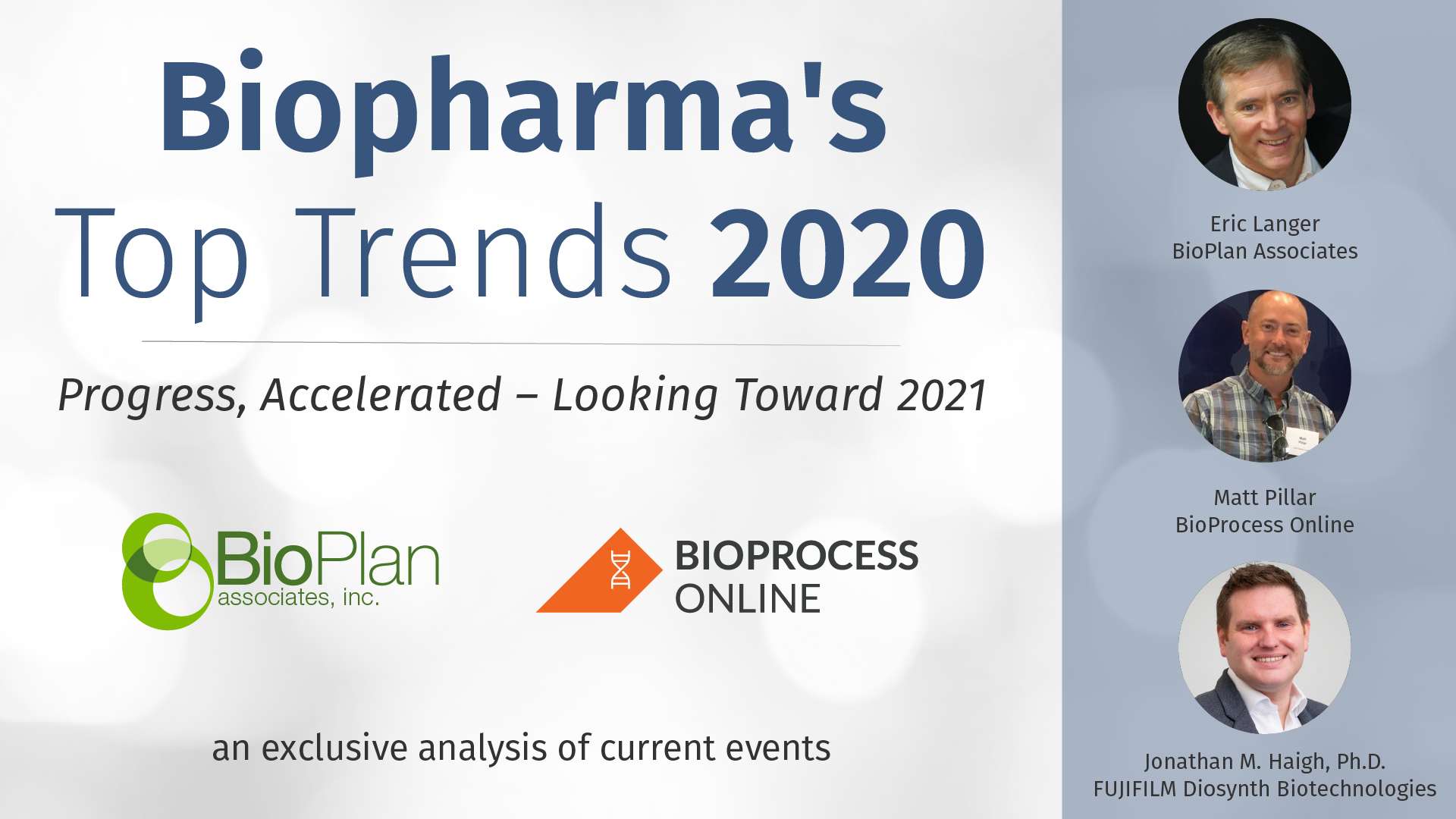 Biopharmas Top Trends 2020 - Progress Accelerated - Looking Toward 2021