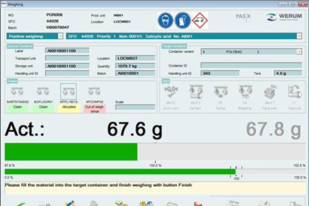 Pharmaceutical Weighing Dispensing Software PAS-X