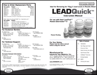 Manual: LEADQuick™ Lead Test