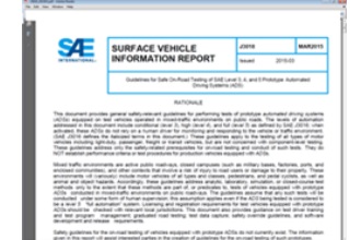 Sae International Creates Safety Guidelines For On Road Testing Of