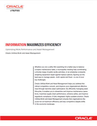 Brochure: Oracle Utilities Work and Asset Management