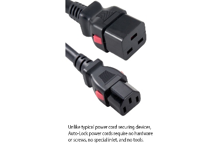 Low-Tech Auto-Lock Power Cords Increase Data Center Reliability