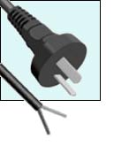 Ungrounded Australian plug Type SAA/2