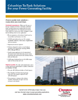 Brochure: Columbian TecTank Solutions For Your Power Generating Facility
