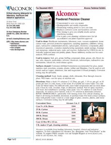 Alconox: Powdered Precision Cleaner