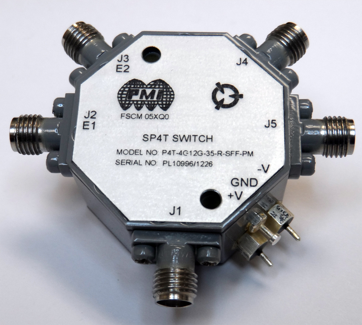 SP4T Reflective Switch P4T-4G12G-35-R-SFF-PM