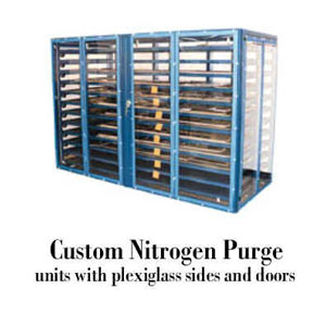 Custom Nitrogen Purge units with plexiglass sides and doors
