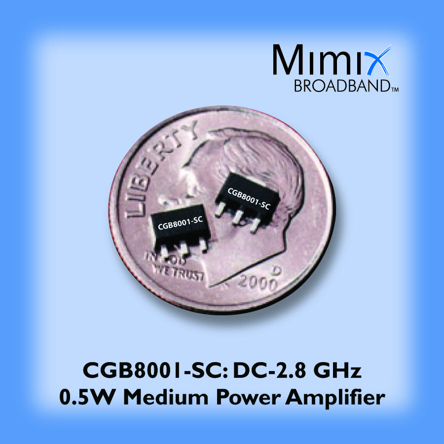 Mimix Broadband Introduces DC To 2.8 GHz Medium Power Amplifier In SOT ...