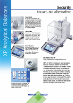 Datasheet: XP Analytical Balances