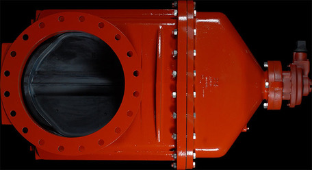 14" - 66" Resilient Wedge Gate Valves With Flanged Ends - Bevel Gear ...