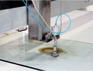 Water Jet Cutting Of Glass Is Three Times Faster Than Routing