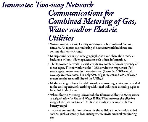 Two-way Network Communications for Combined Metering of Gas, Water and ...