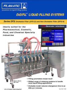 Product Sheet: DFS Dockable Piston Filling Machine