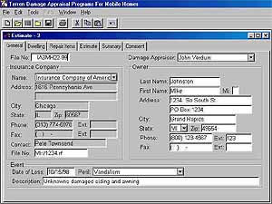 Mobile Home Damage Appraisal Software