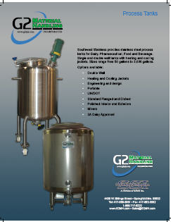 Datasheet: Stainless Steel Process Tanks