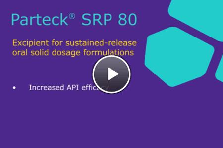 Parteck SRP 80 - Reliable Sustained Drug Delivery